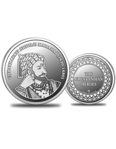 Omkar Mint Chhatrapati Shivaji Maharaj Silver Coin of 10 Grams in 999 ...